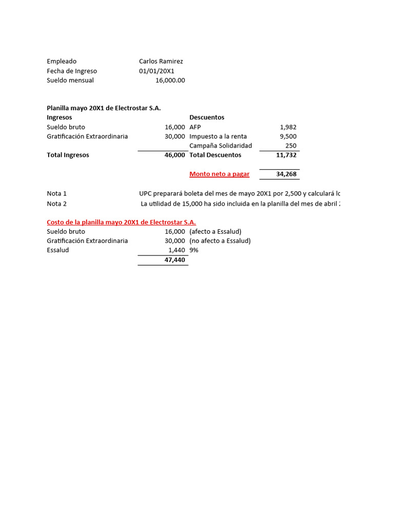 SOL Ejercicios de PLANILL25.06 | PDF | Distribución de ingresos del factor | Pensión