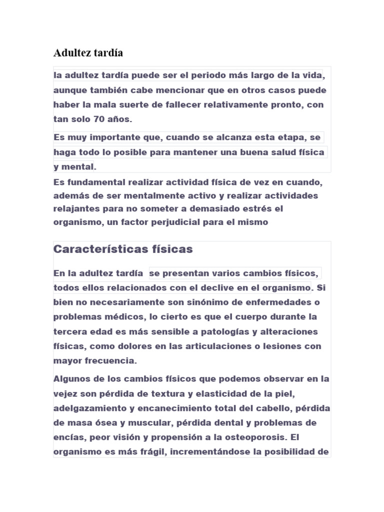 Adultez Tardía 2024 | PDF | Vejez | Adultos