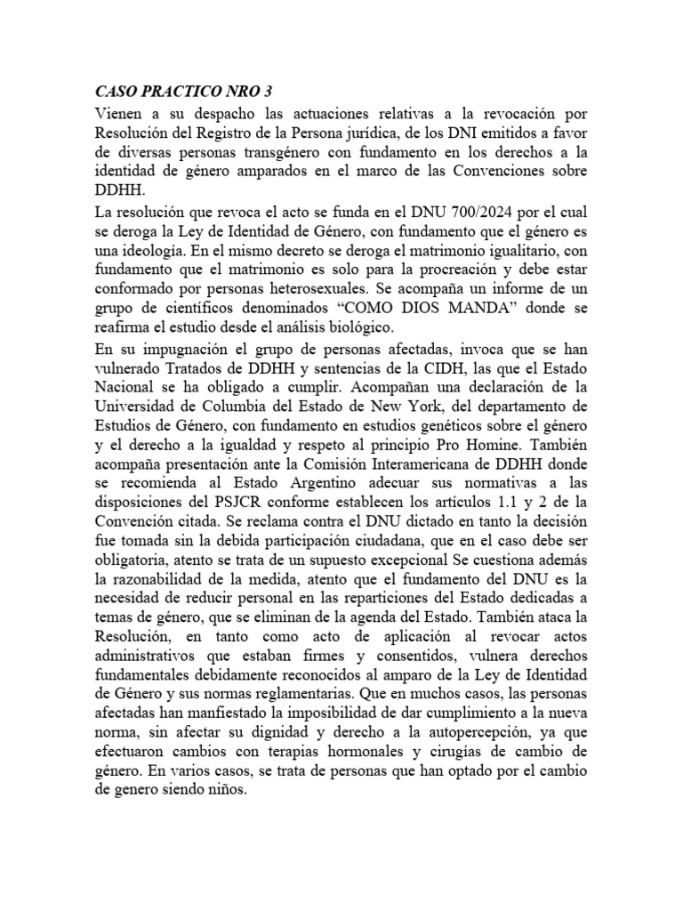 CASO PRACTICO - Trabajo Final | PDF | Sentencia (ley) | Estatuto de limitaciones