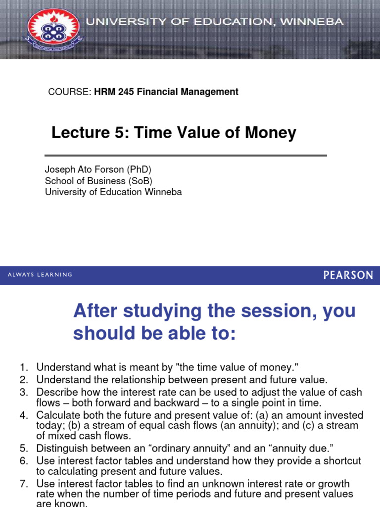 Lecture 5_Time Value of Money | Download Free PDF | Interest | Present Value