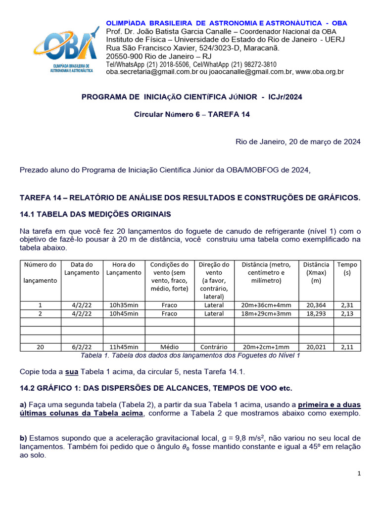 Circular 6-20-03-24 Tarefas 14-00-00 - Reuniao Zoom 6 - 2024 | PDF | Velocidade