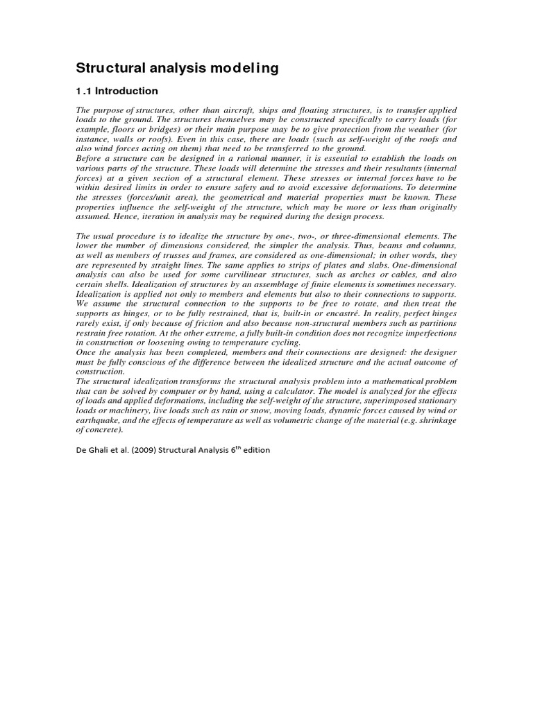 01Structural Analysis Modeling. Ghali | Download Free PDF | Structural ...