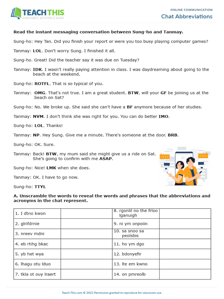 Chat Abbreviations Guide | PDF