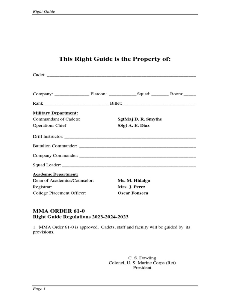 right-guide | PDF | Drill Instructor | Insurance