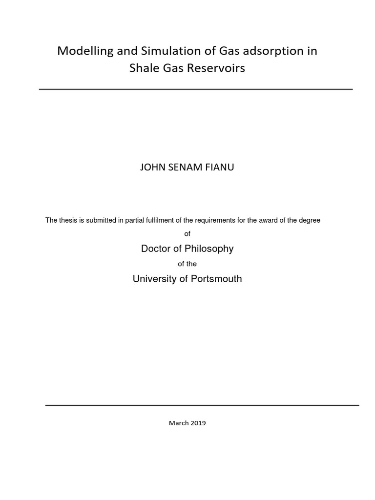 PHD Thesis JohnFianu | PDF | Adsorption | Applied And Interdisciplinary ...