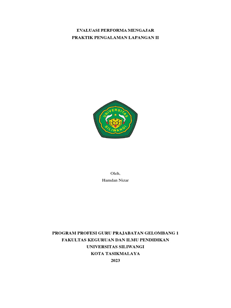 Evaluasi Performa Mengajar | PDF | Karier & Perkembangan