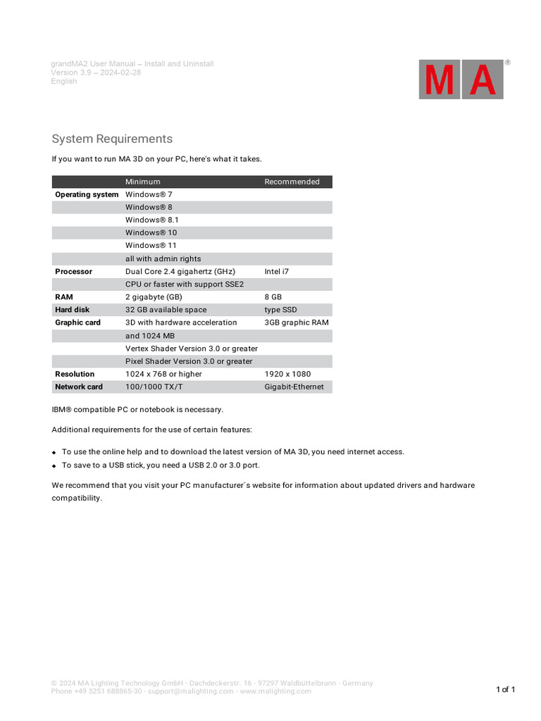 Ma 3d System Requirements En V3 9 Pdf