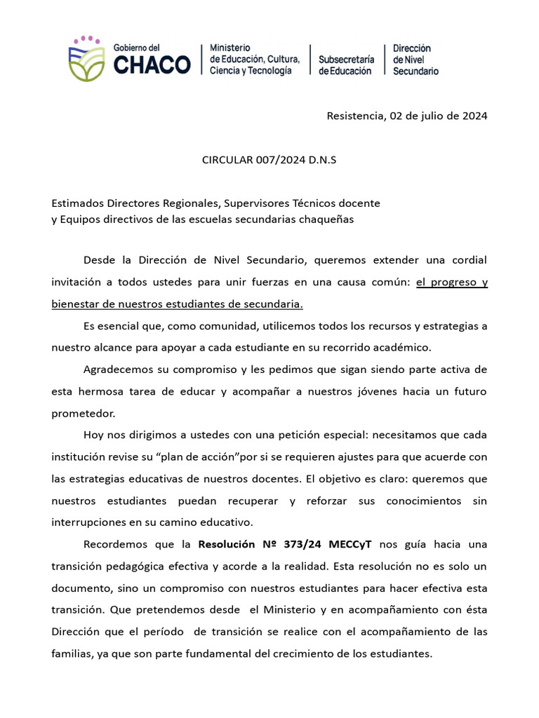 circular N7 | PDF | Escuelas | Evaluación