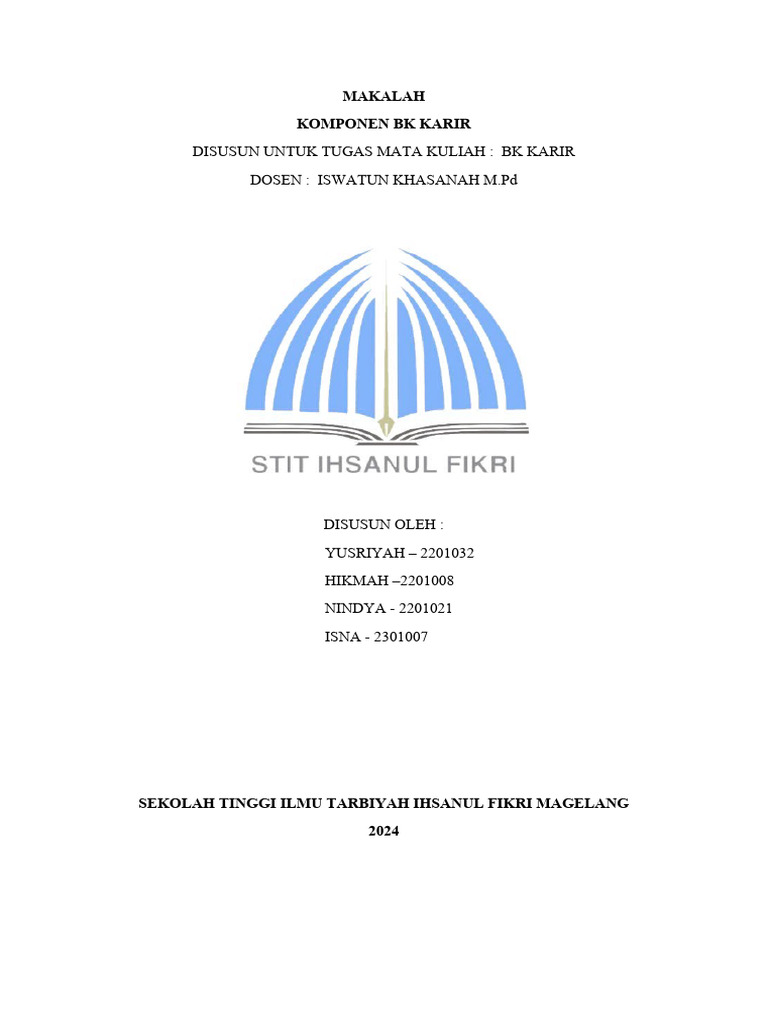 KOMPONEN PROGRAM BK KARIR - Kel 6 | PDF