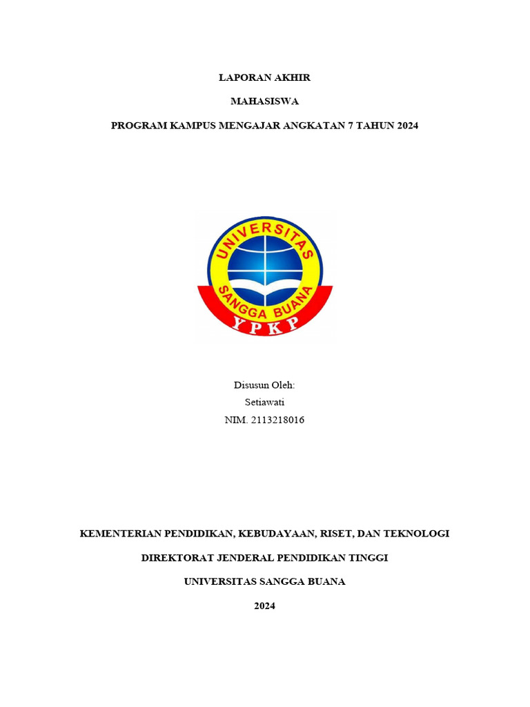 Laporan Akhir Kampus Mengajar Batch 7 | PDF