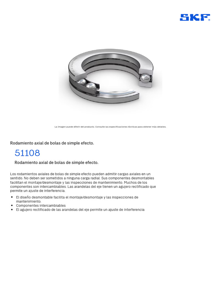 Rodamientos Axiales de Bolas SKF | PDF | Patentar | Red mundial