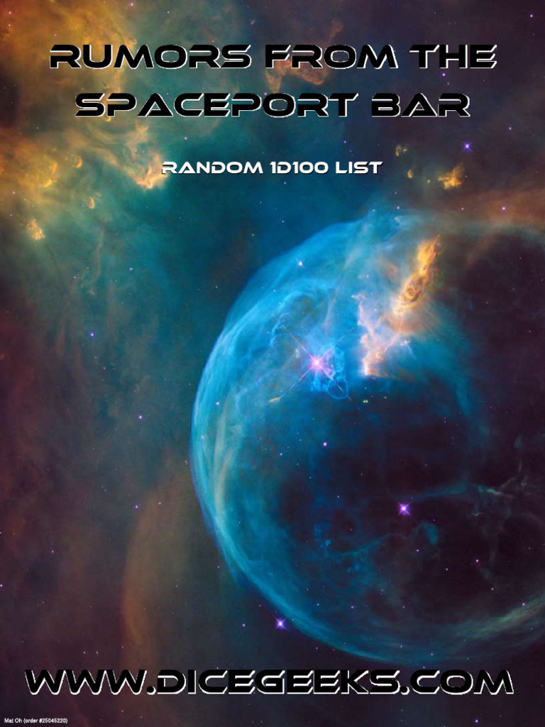 Spaceport Bar Rumors: 100 Adventure Hooks | PDF | Social Science ...