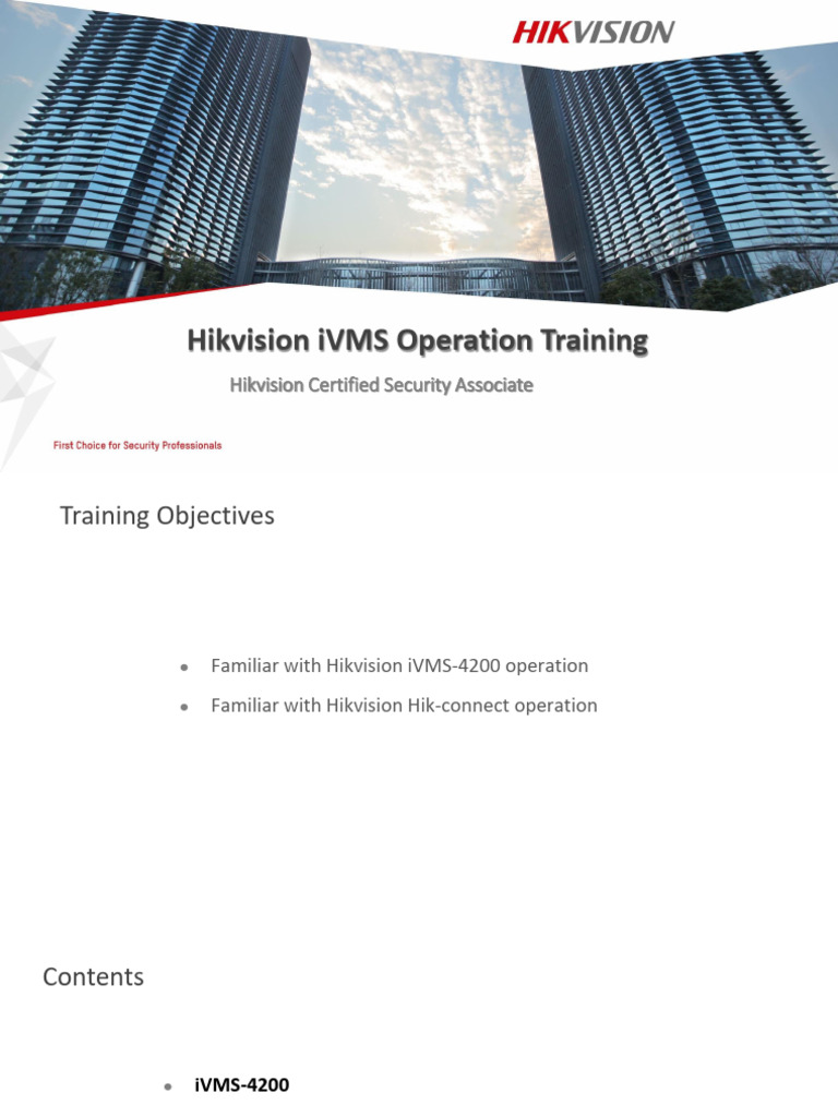 HCSA - Hikvision iVMS Operation Training | PDF | Microsoft Windows ...