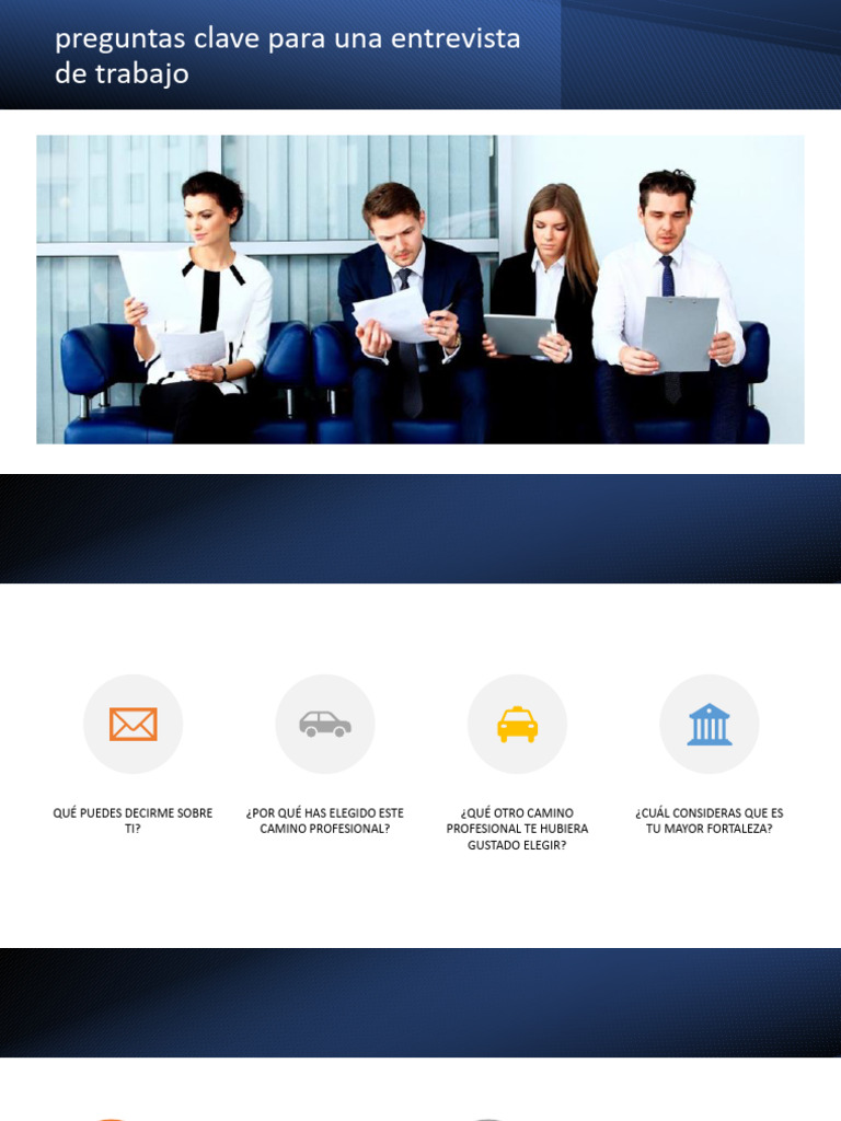 Preguntas Clave para Una Entrevista de Trabajo | PDF | Crecimiento ...