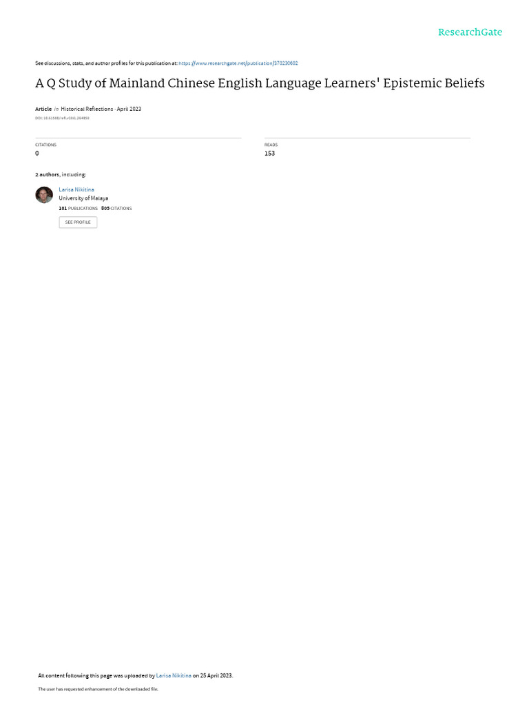 2023_rEFLections | PDF | Knowledge | Epistemology