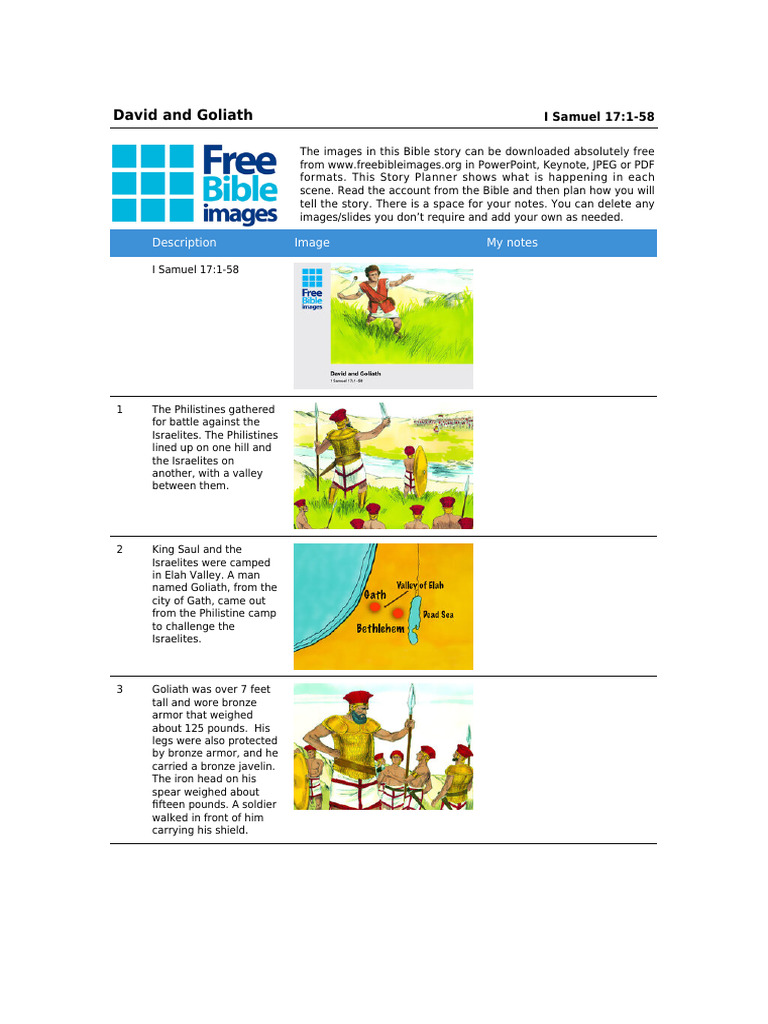 FB_David_Goliath_StoryPlanner_EN | Download Free PDF | Goliath | David