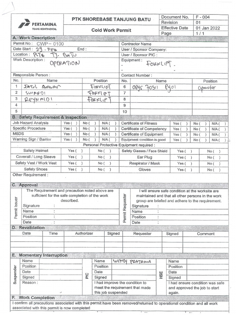 Work Permit Fatul | PDF