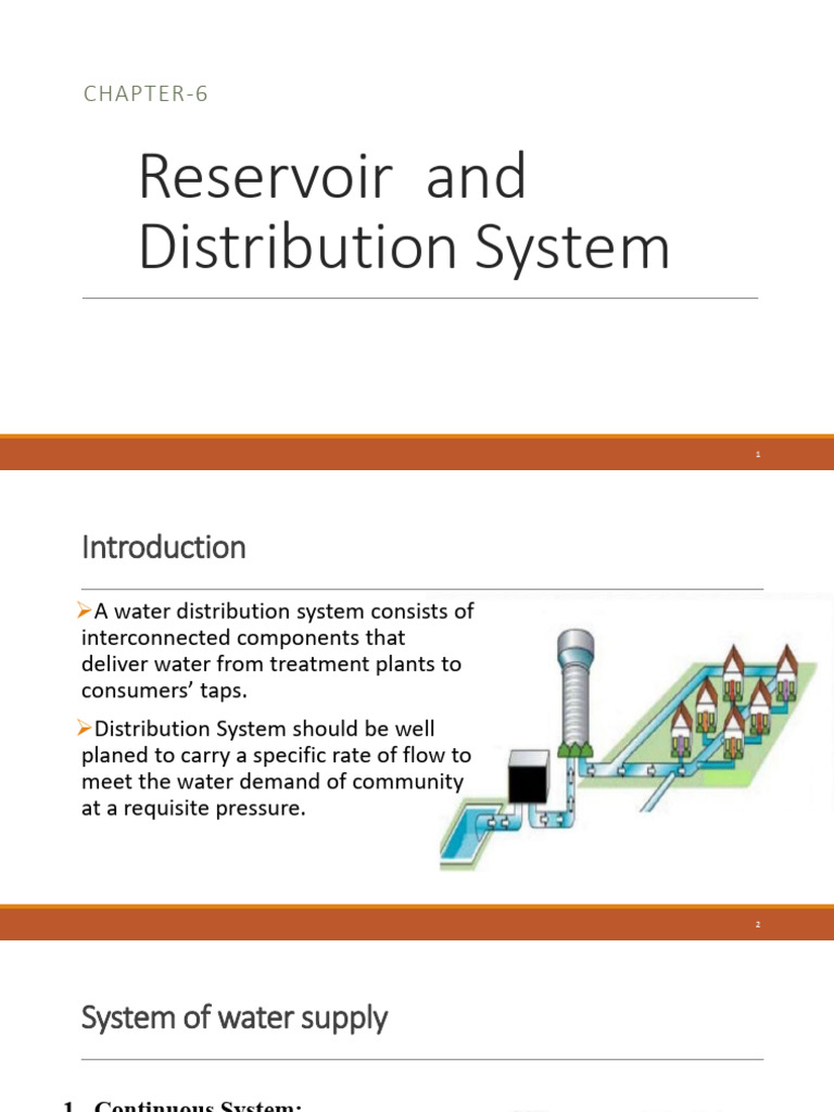 Reservoir and Distribution System | PDF | Applied And Interdisciplinary ...