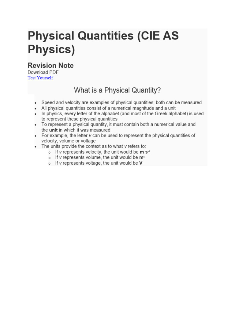 Sma Physics | PDF | Velocity | Accuracy And Precision