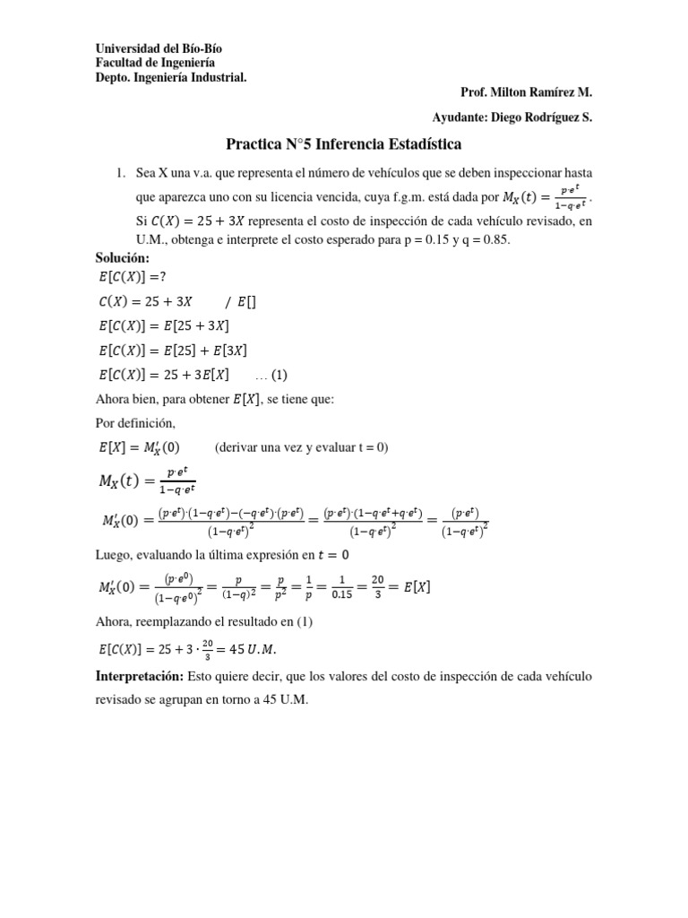 Solución Practica No. 5 | PDF | Matemáticas Aplicadas