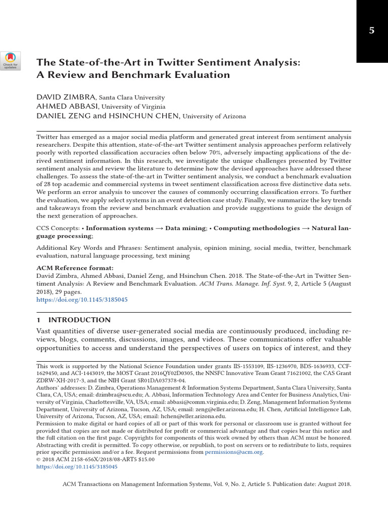 The State-of-the-Art in Twitter Sentiment Analysis, AReview and Benchmark Evaluation | PDF ...