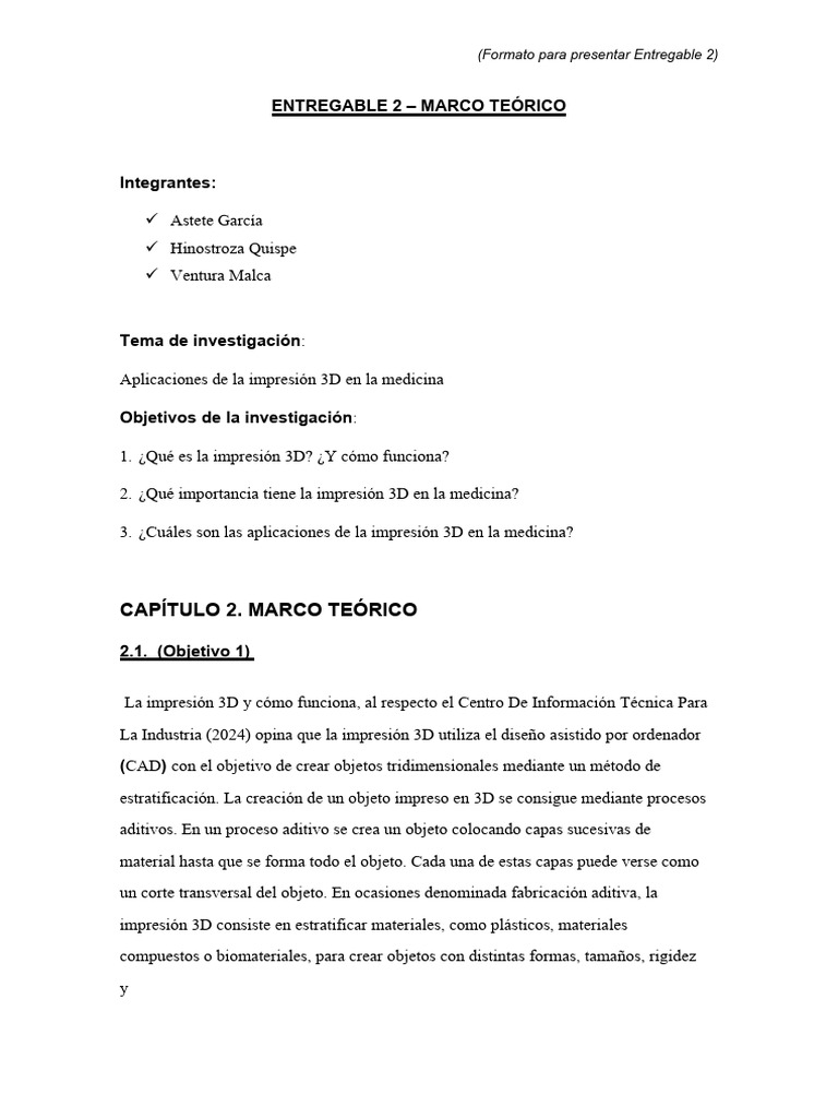 ENTREGABLE 2 TECNICAS APRENDISAJE Terminado 2wfd | PDF | Impresión 3d | Impresora (Computación)
