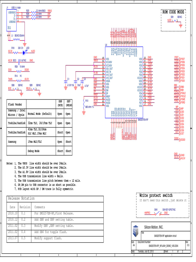 Schematic SM3257EN-RF Application Circuit v0.5 | PDF | Computer Engineering | Electrical Engineering