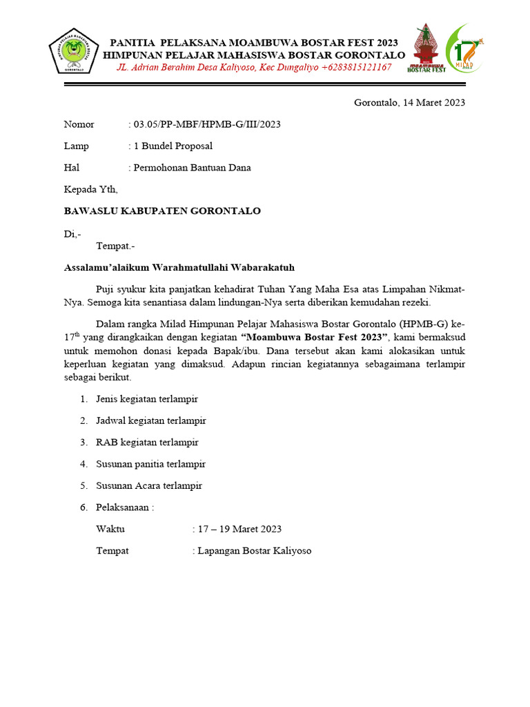 Proposal Bostar Fest 2023 | PDF | Olahraga & Rekreasi | Ilmu Sosial