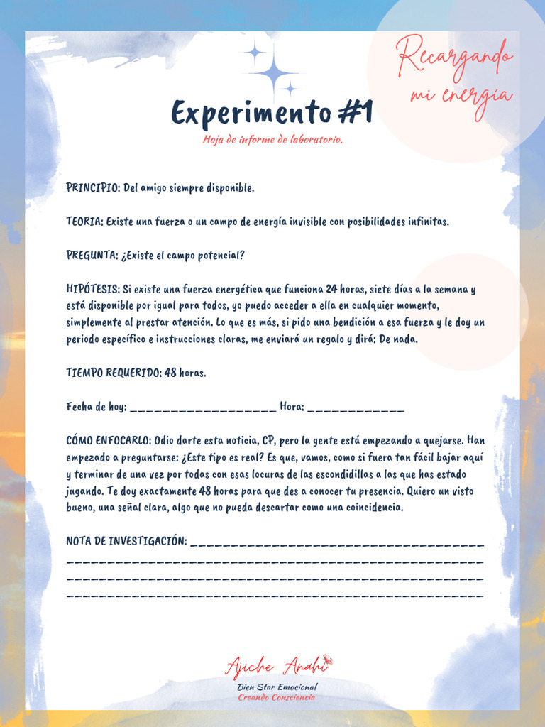 Experimentos | PDF | Experimentar | Teoría