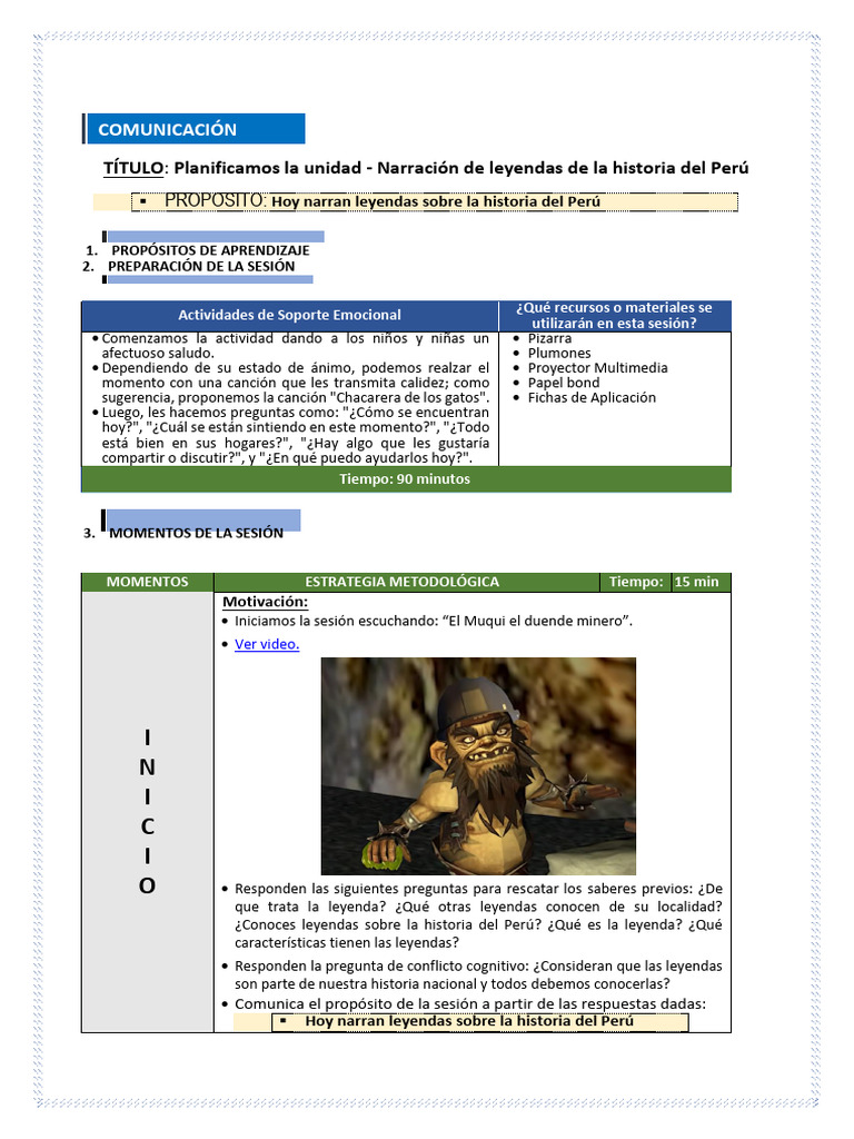 Sesion de PS 5 de Julio | PDF | Imperio Inca | Leyendas