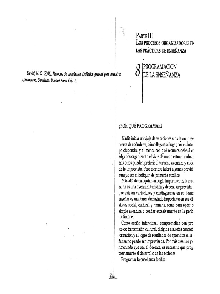 Davini. Metodos de Ensen Anza. Cap 8 1 | PDF