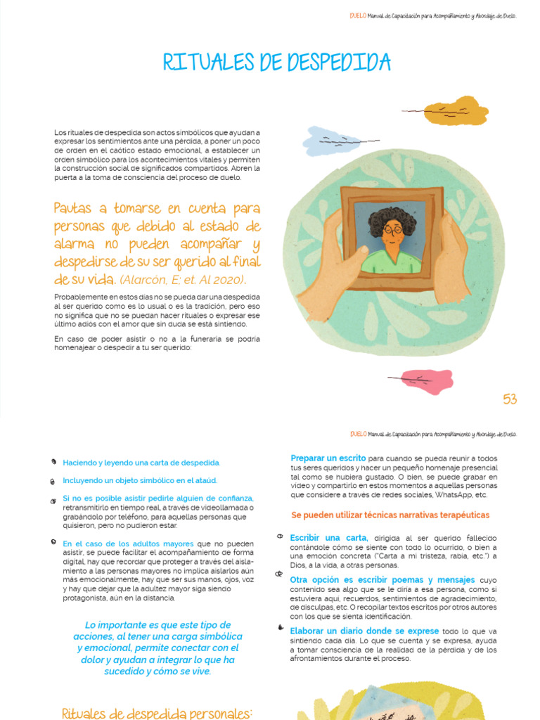 Anexo 3 Rituales De Despedida Pdf Dolor Ansiedad