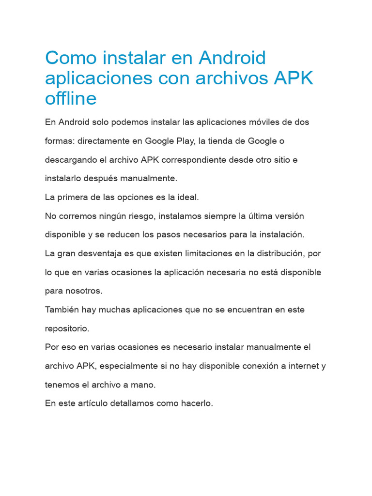 Intrucciones de Instalacion de Apps | PDF | Archivo de computadora | Android (sistema operativo)