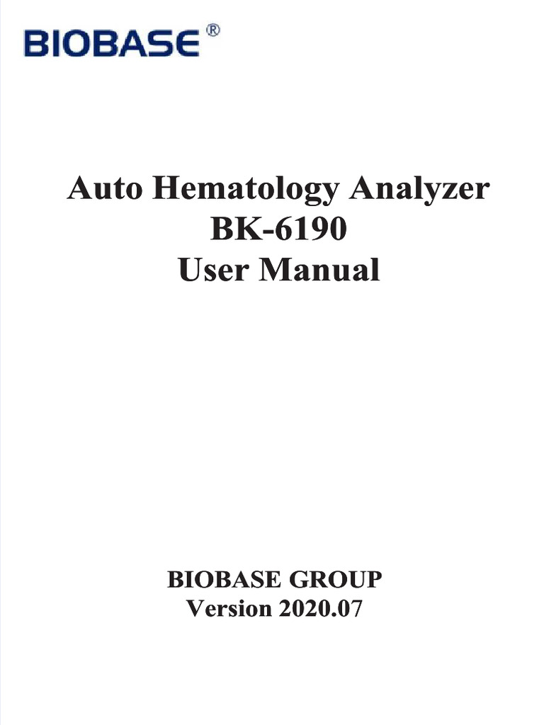 PDF Biobase BK 6190 User Manual Compress | PDF