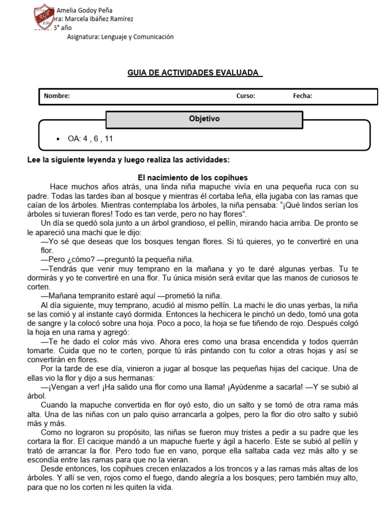 Guia evaluada 5°básico | PDF | Agua