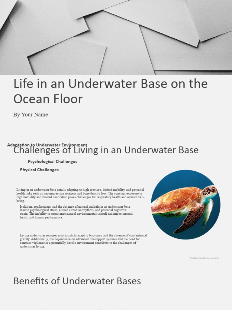 Life in An Underwater Base On The Ocean | PDF | Ecosystem | Sustainability