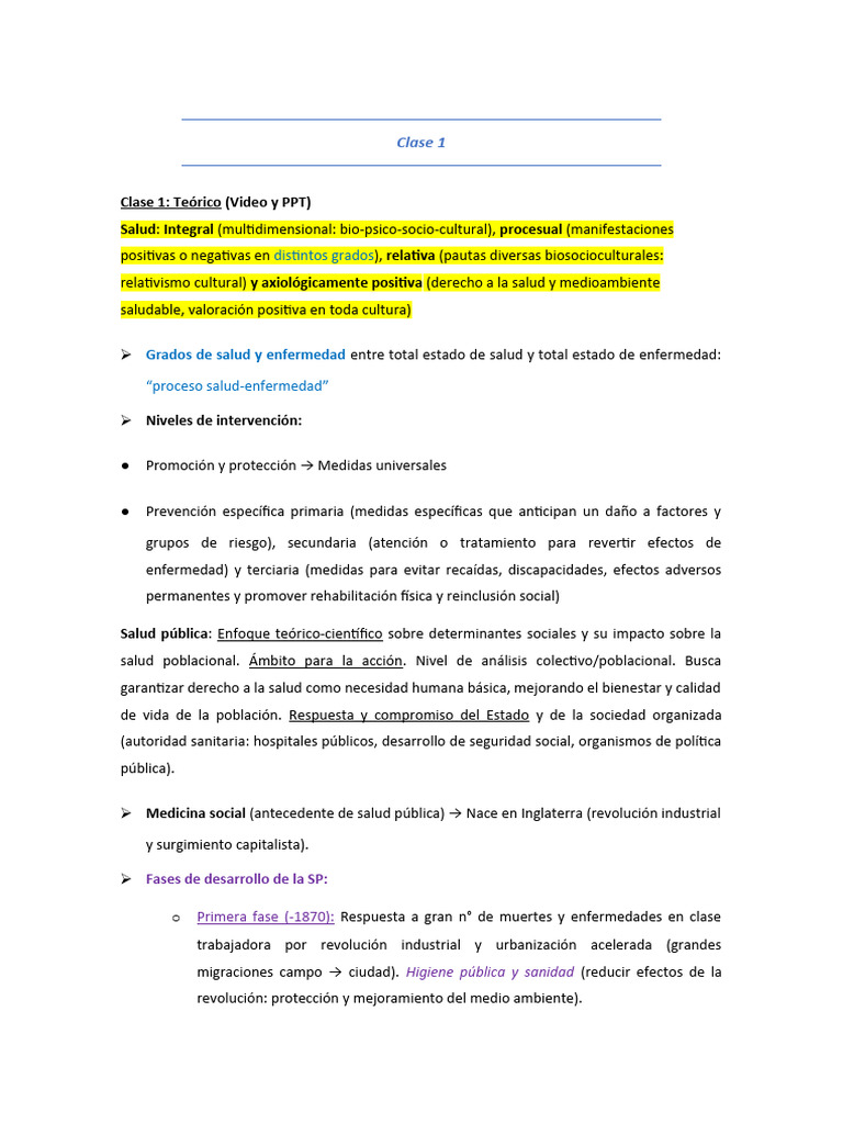 Resumen Salud Pública Psico UBA | PDF | Epidemiología | Asistencia sanitaria preventiva