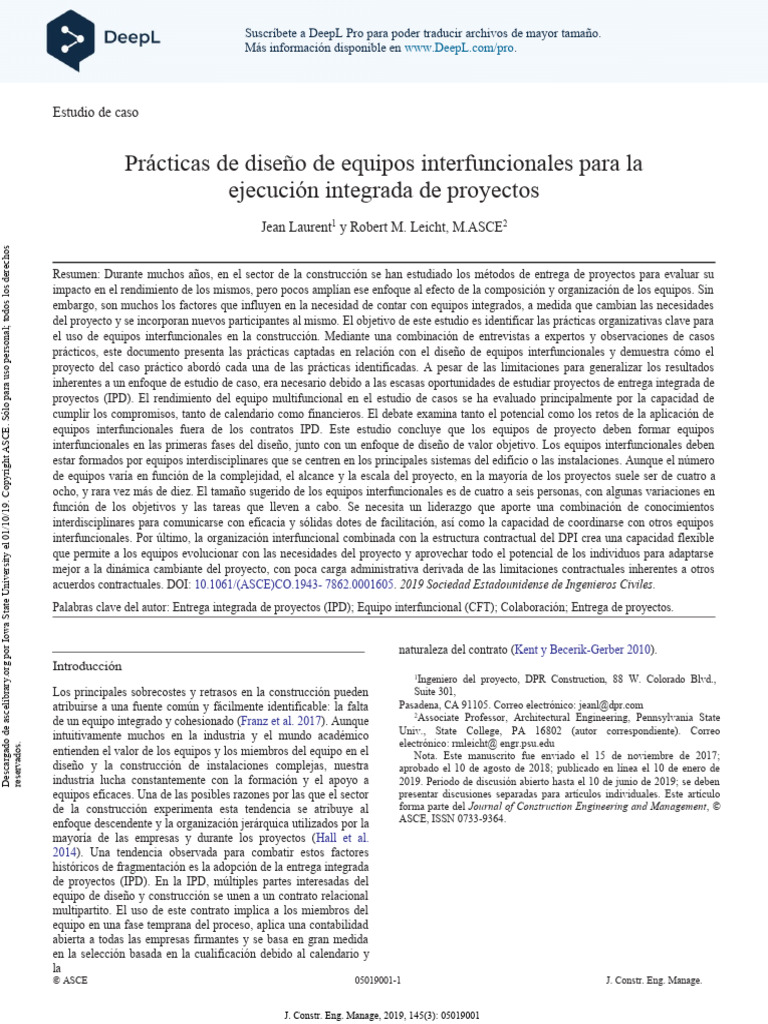 Jean Laurent - Es | PDF | Diseño | Gestión de proyectos