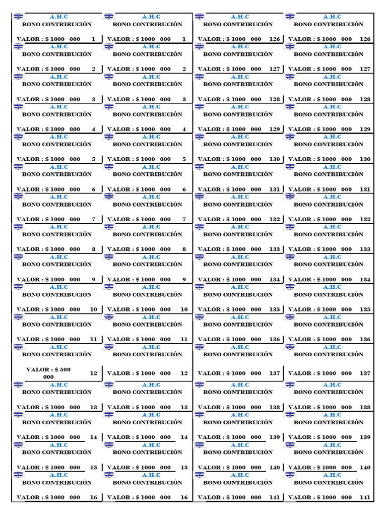 Alerces Bono 1000 X 250 | PDF