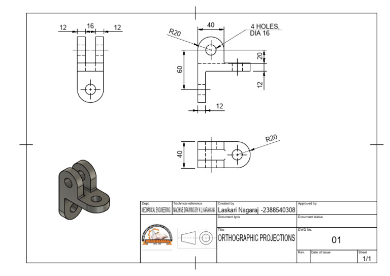 Orthographic Projections Guide | PDF