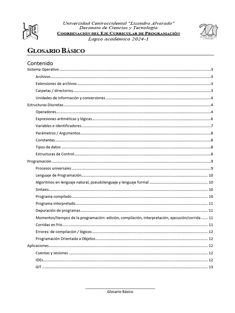 Glosario Básico | PDF | Archivo de computadora | Directorio (Computación)