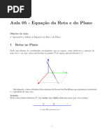 Aula 4 Reta e Plano em R3 | PDF | Espaço vetorial | Linha (Geometria)