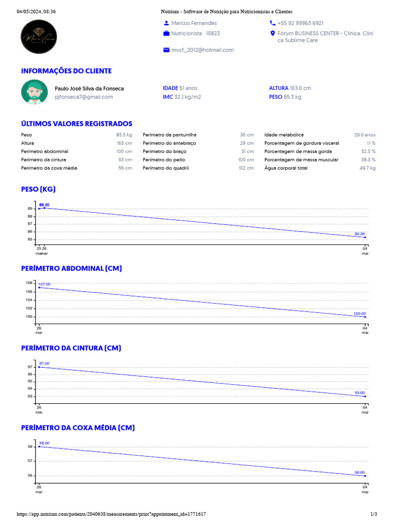 Nutrium - Software de Nutrição para Nutricionistas e Clientes | PDF ...