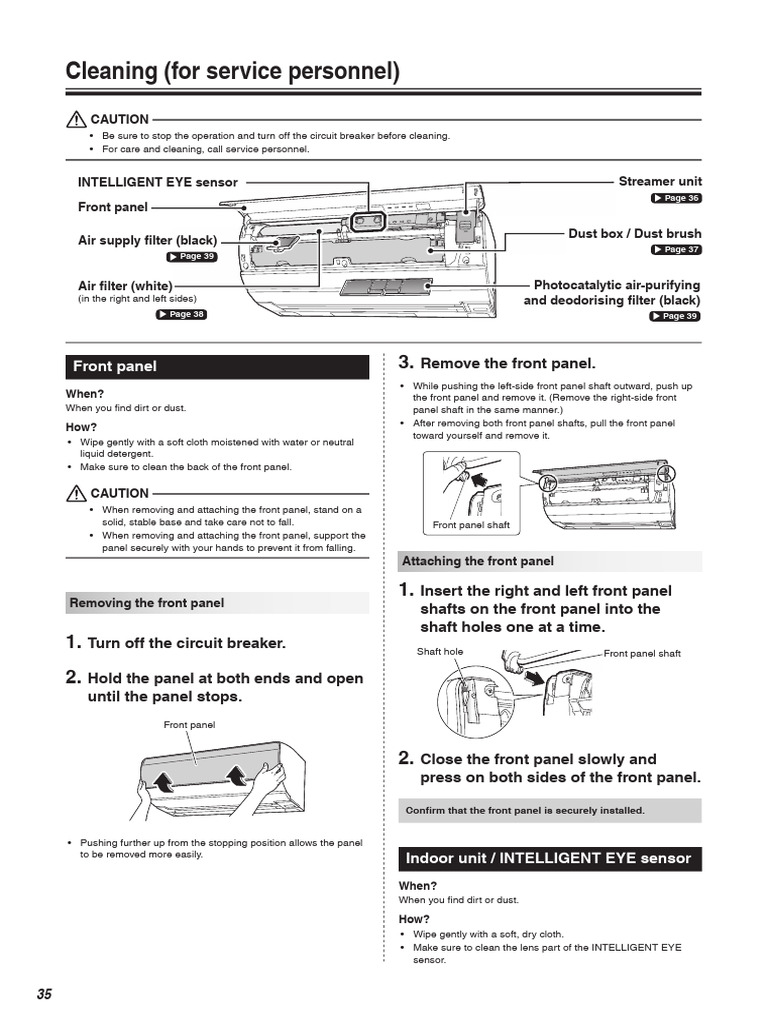 Cleaning Guide for Daikin Air Conditioners | PDF | Brush | Dust