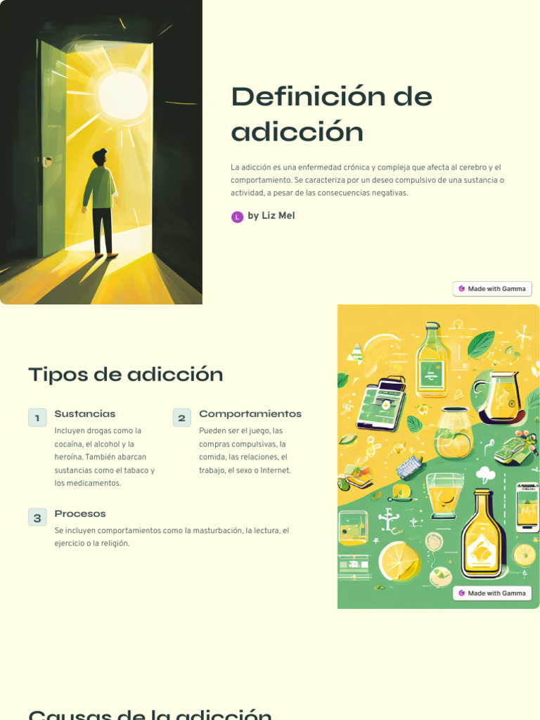 Definicion de Adiccion | PDF | Trastorno depresivo mayor | Trastorno mental