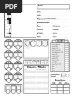 GURPS Character Sheet | PDF | Entertainment | Role Playing Games