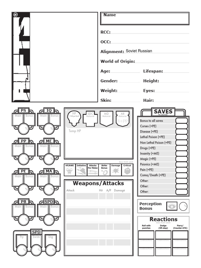 RIFTS AS DND 5E CHARACTER SHEET 20_1 | PDF
