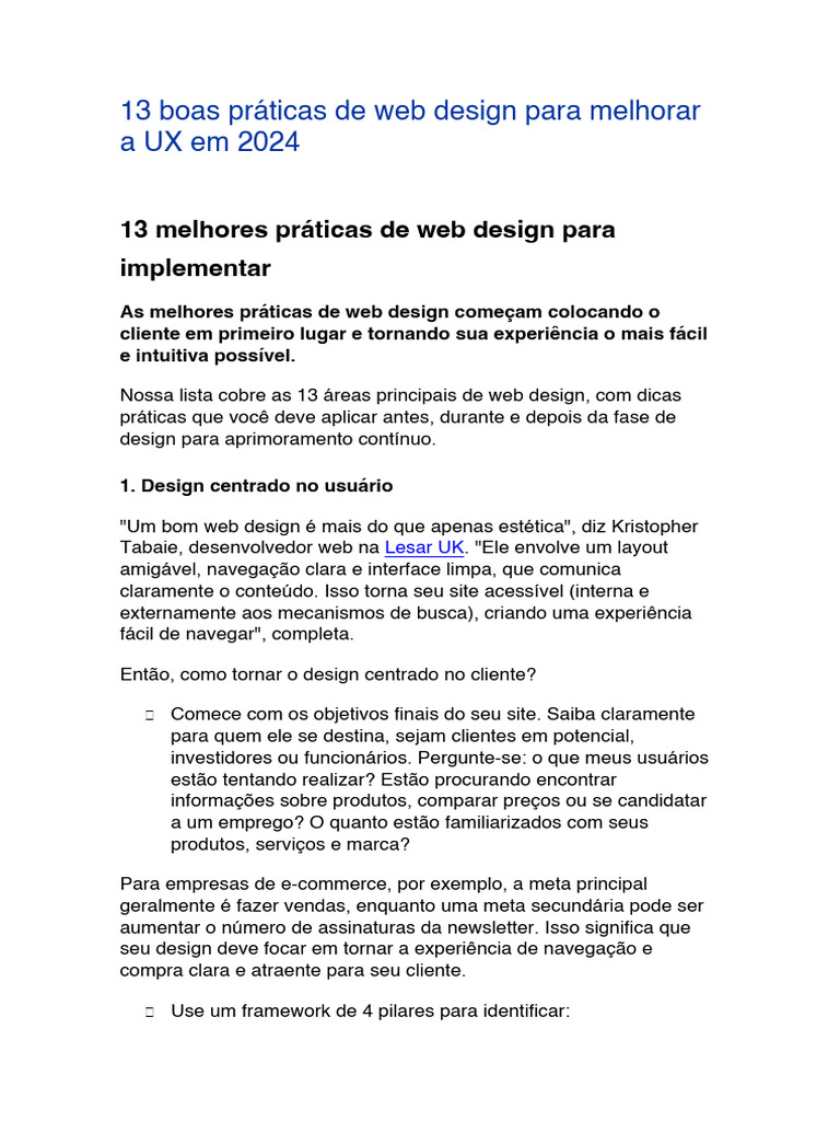 User Centered Web Design Practices Owner 2024 Web Design Best Practices | PDF | Designer de Web ...