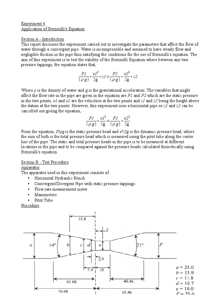Application of Bernoulli's Equation | Fluid Dynamics | Pressure Measurement