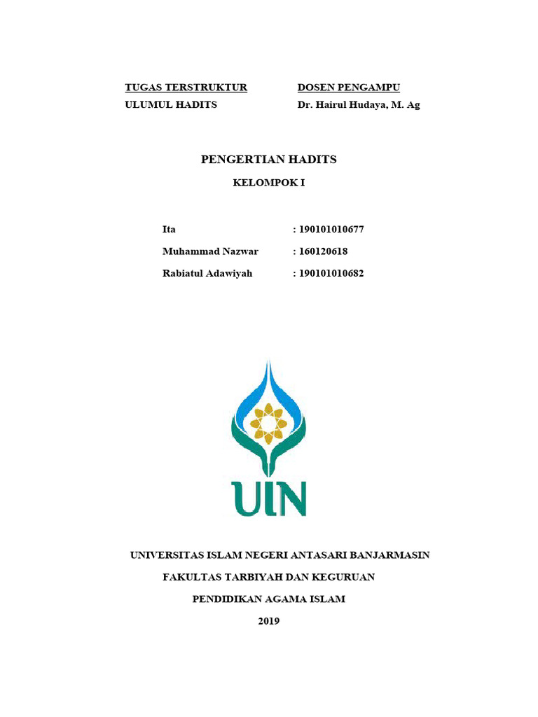 ULUMUL HADITS Kel 1 | PDF